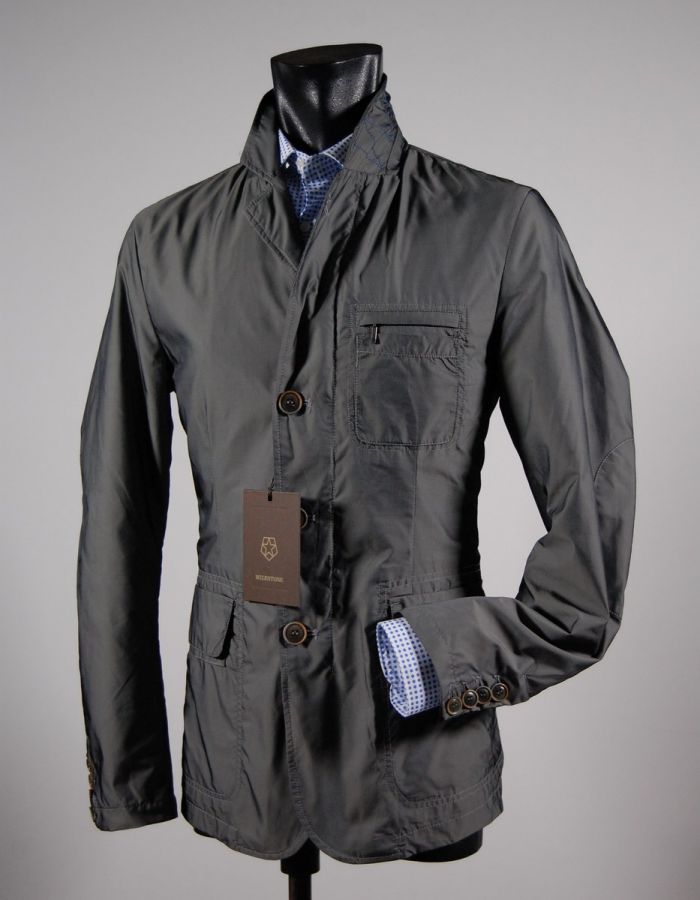 Grey Milestone field jacket unlined outlet online menswear