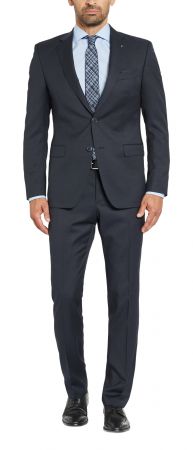 Men's elegant Digel blue micro wool design dress Reda Super 110