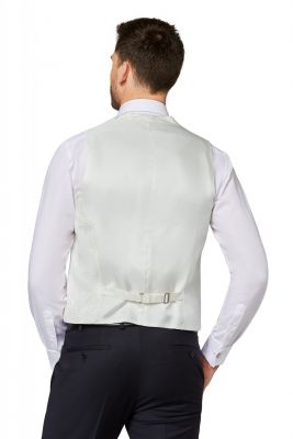 Waistcoat gilet man Digel ecru complete with tie and pochette