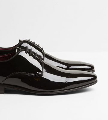 Elegant man's shoe from Digel black ceremony in leather painted ...