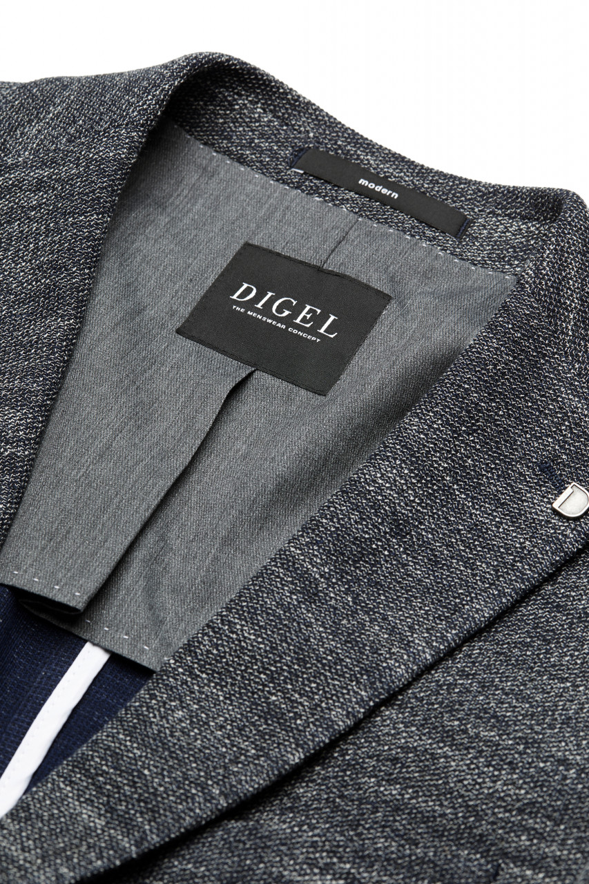 Grey Digel jacket in jersey drop four - Italian men's Grey Digel jacket in jersey drop four - Italian men's