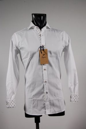Camicia bianca ingram collo francese slim fit saldi camicie uomo ingram